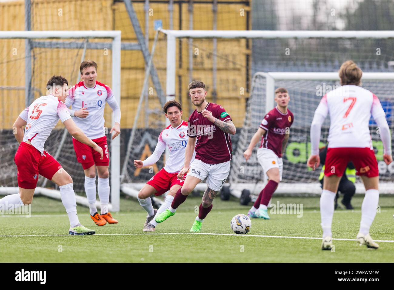 Stenhousemuir, Scotland. 09 March 2024. Matty Aitken (9 - Stenhousemuir ...