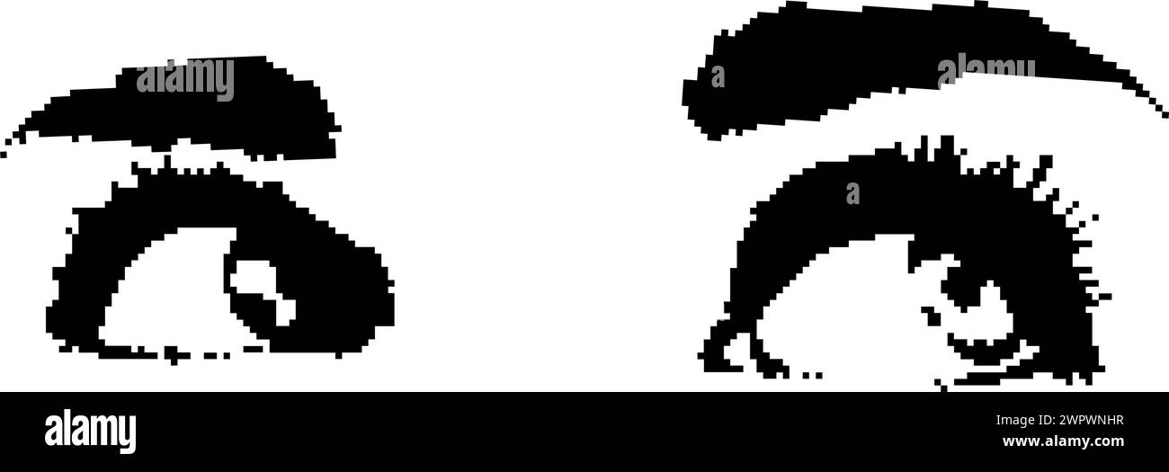 Pixel art y2k female eyes vector illustration Stock Vector Image & Art ...
