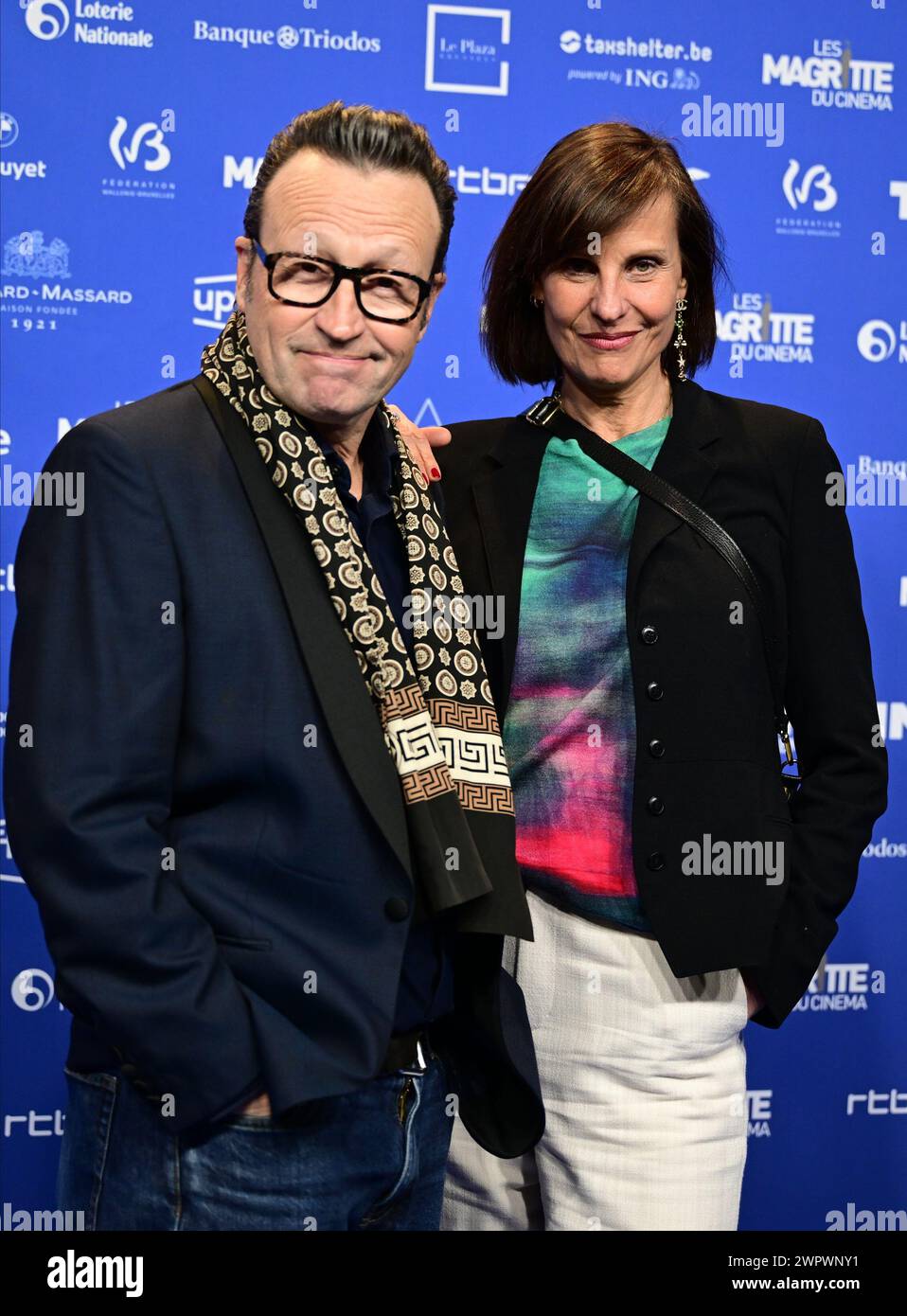Brussels, Belgium. 09th Mar, 2024. Marka and Laurence Bibot pictured on ...