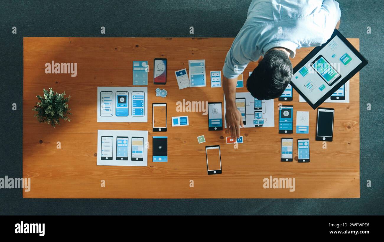 Top down office layout hi-res stock photography and images - Alamy