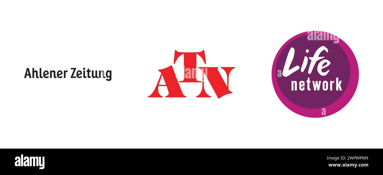 Atn logo design Cut Out Stock Images & Pictures - Alamy