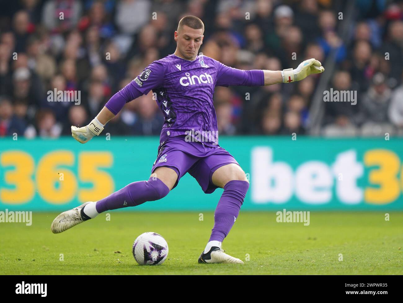 Crystal Palace goalkeeper Sam Johnstone during the Premier League match ...