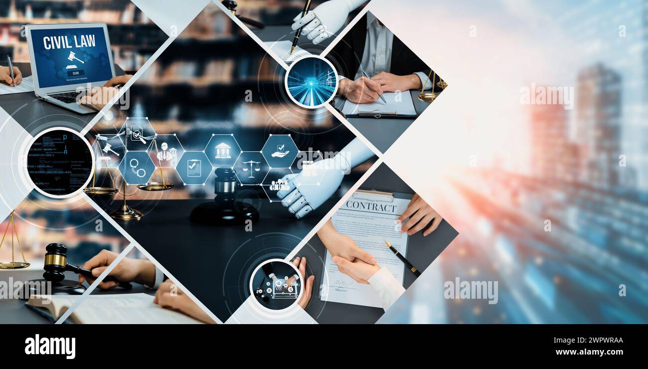 AI rules and law concept enforce to control AI artificial intelligence ...