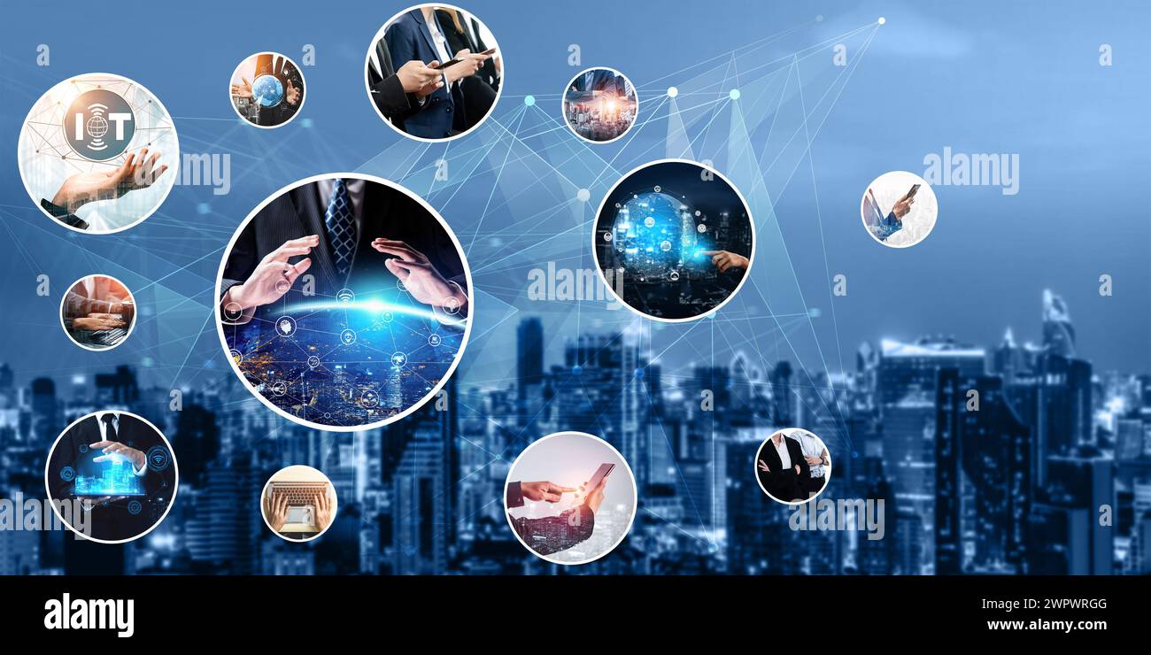 Communication technology , smart connection IOT and people network ...