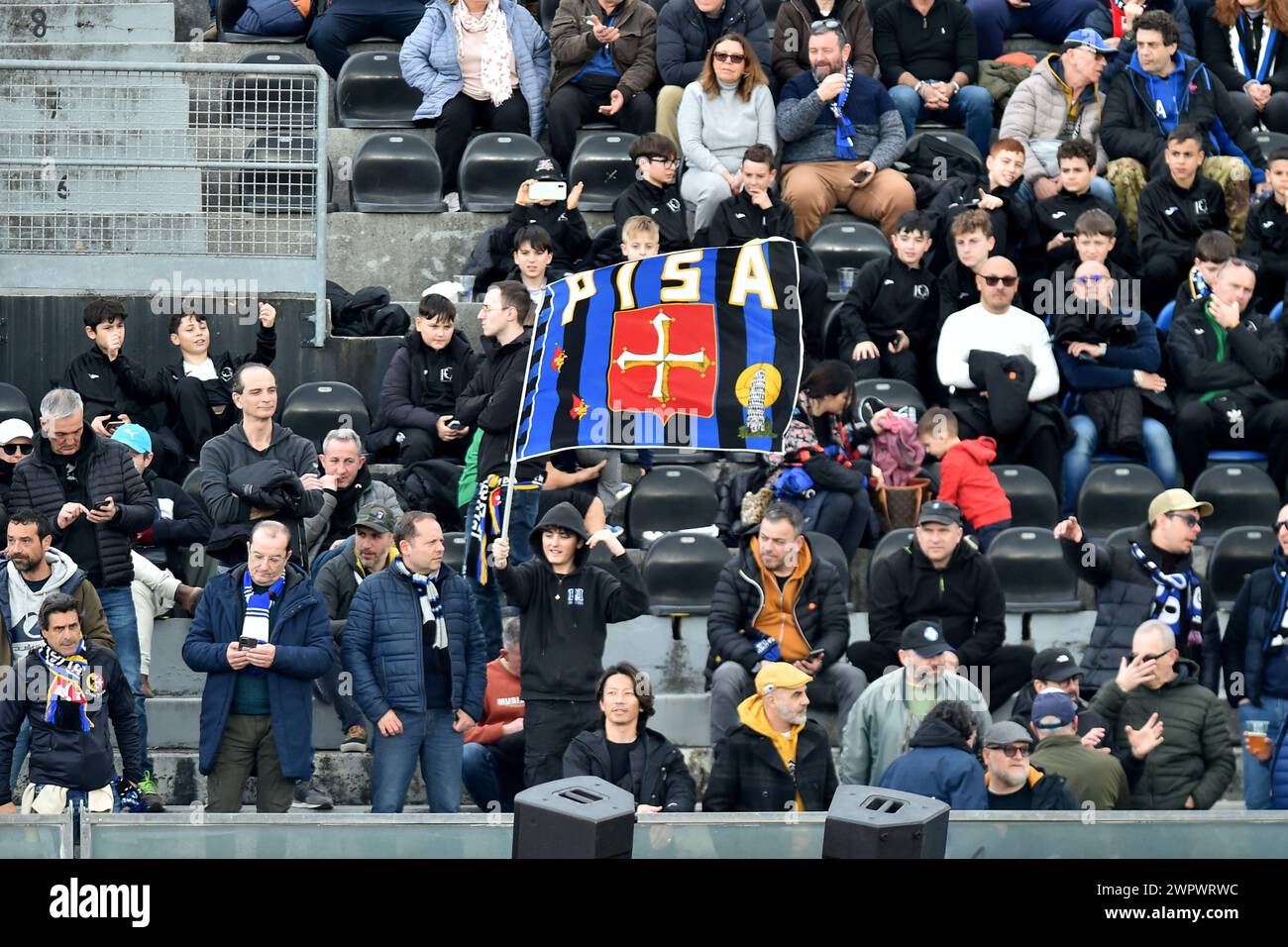 Pisa, Italy. 09th Mar, 2024. Fans of Pisa during Pisa SC vs Ternana ...