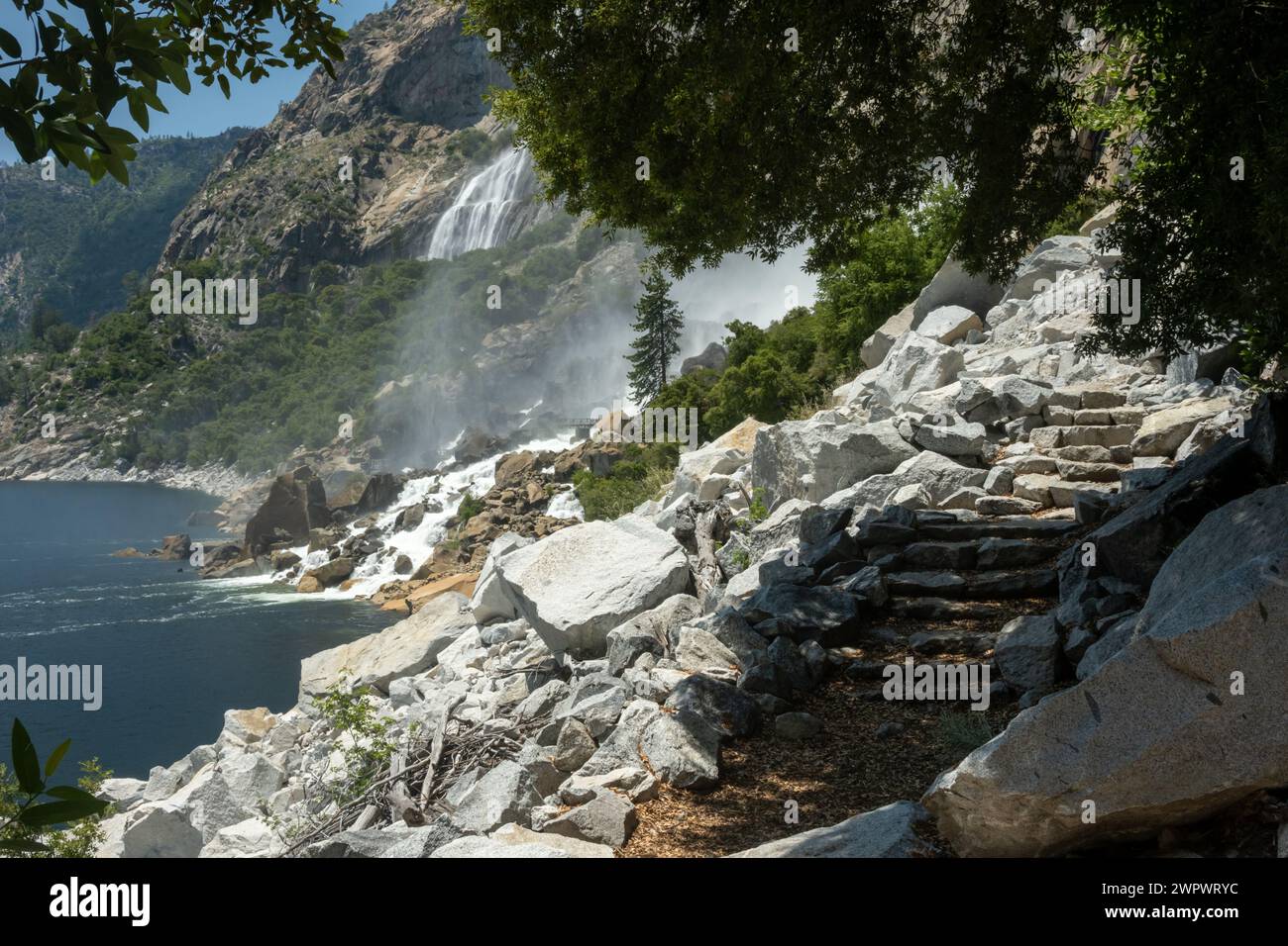 Stone Steps in Trail Leading up to Wapama and Tueeualala Falls in ...