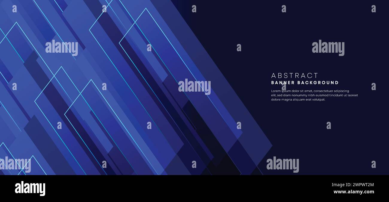 Abstract dark blue gradient overlay background with modern geometric ...