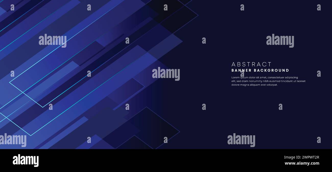 Abstract dark blue gradient overlay background with modern geometric ...