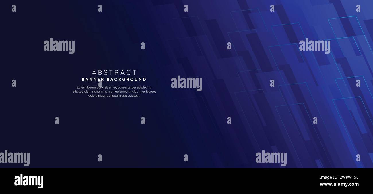 Abstract dark blue gradient overlay background with modern geometric ...