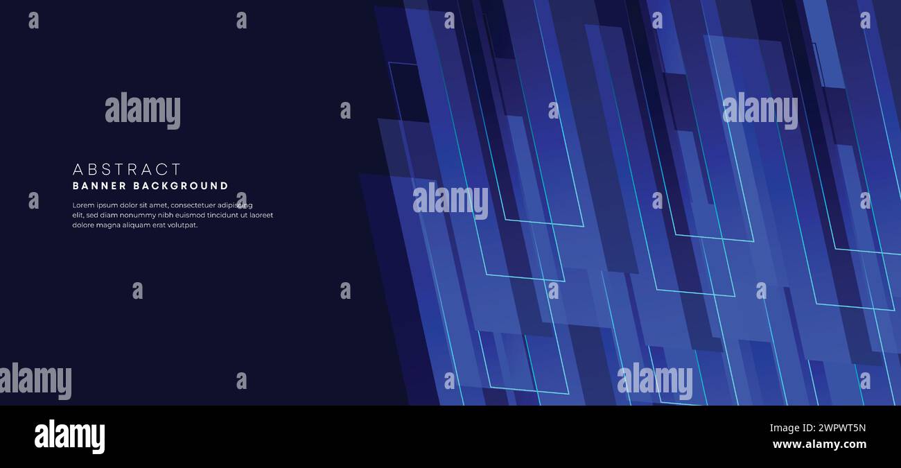 Abstract dark blue gradient overlay background with modern geometric ...