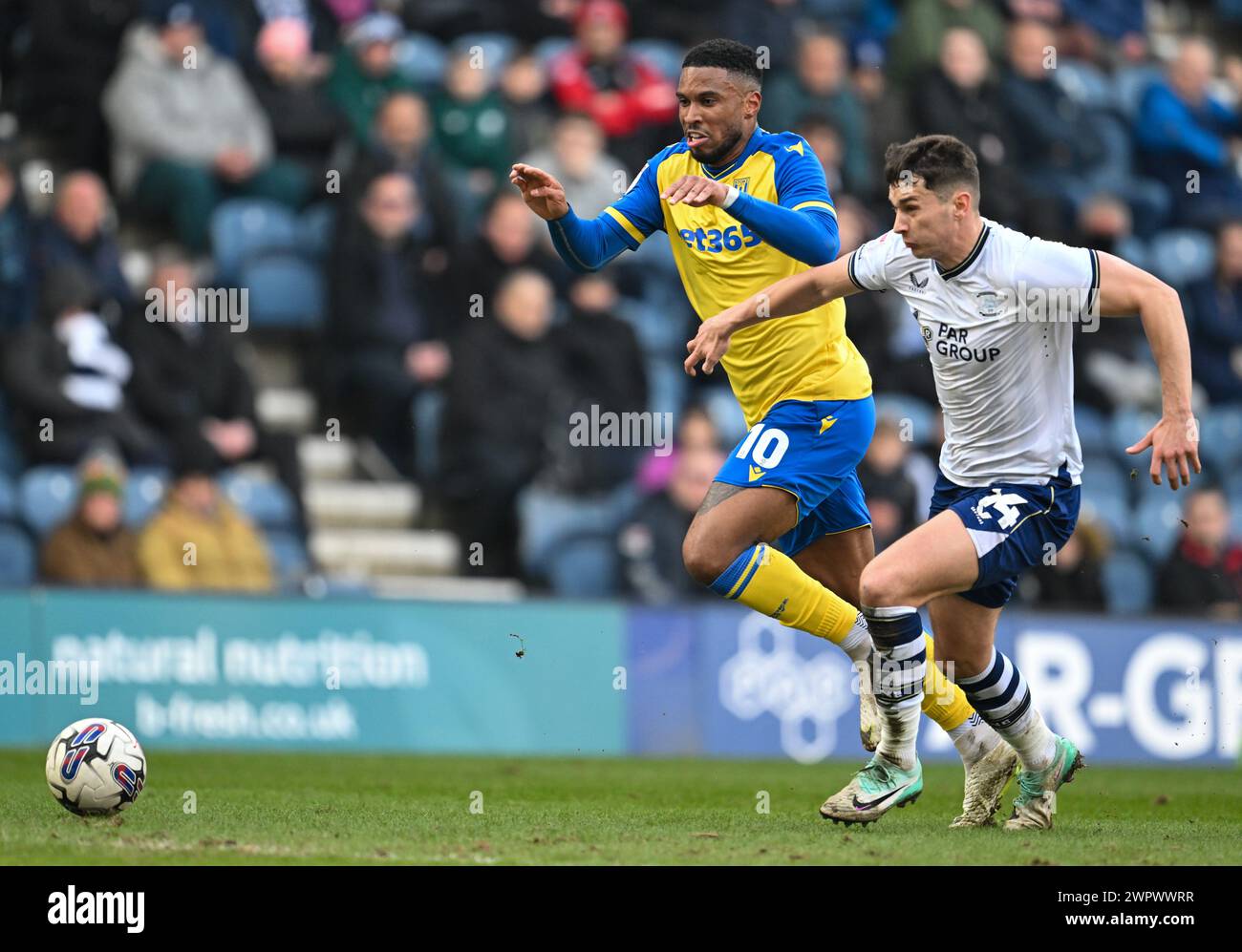 Deepdale, Preston, UK. 9th Mar, 2024. EFL Championship Football ...