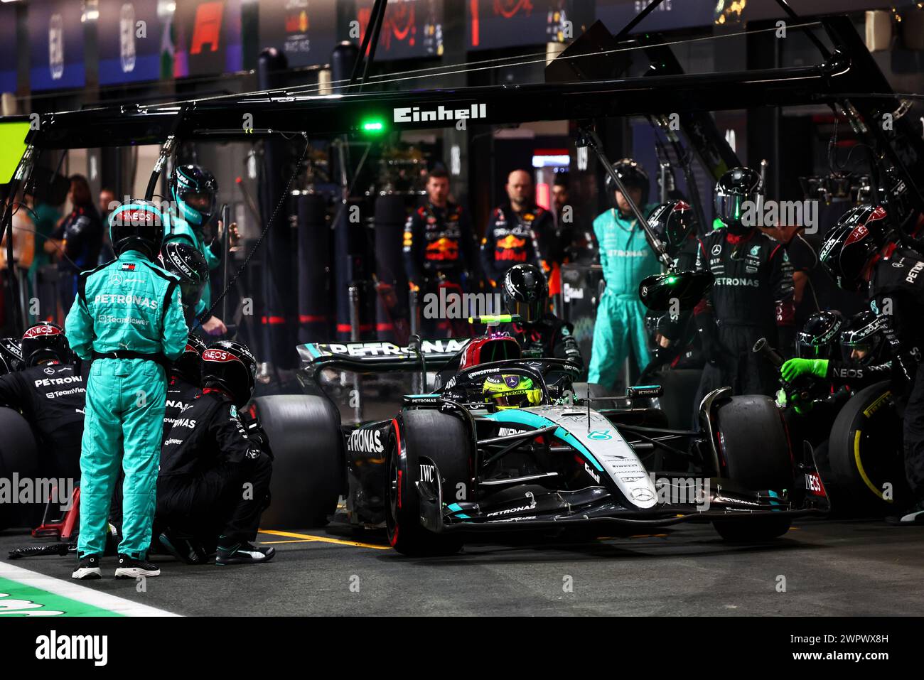 Jeddah, Saudi Arabia. 09th Mar, 2024. Lewis Hamilton (GBR) Mercedes AMG ...