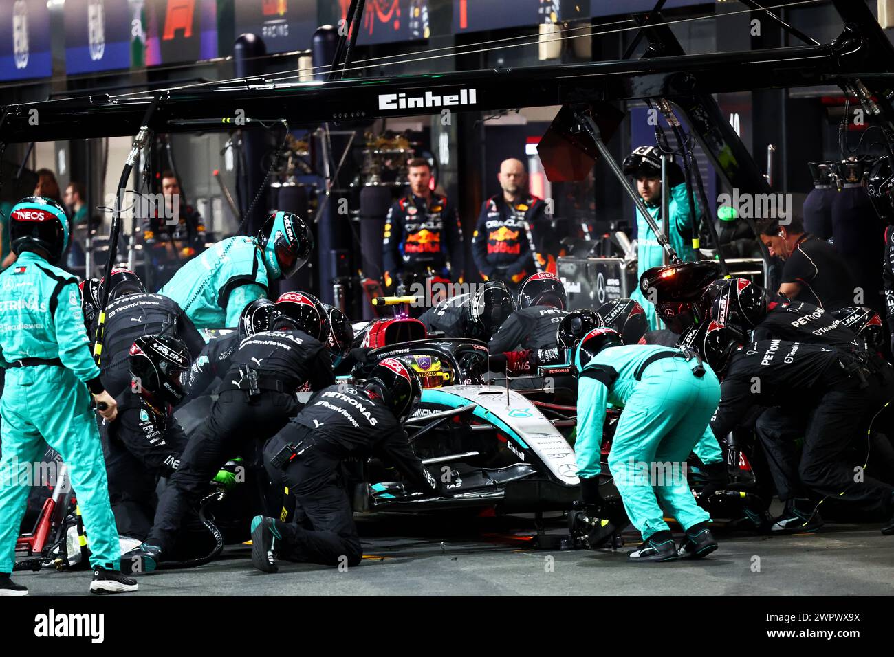 Jeddah, Saudi Arabia. 09th Mar, 2024. Lewis Hamilton (GBR) Mercedes AMG ...