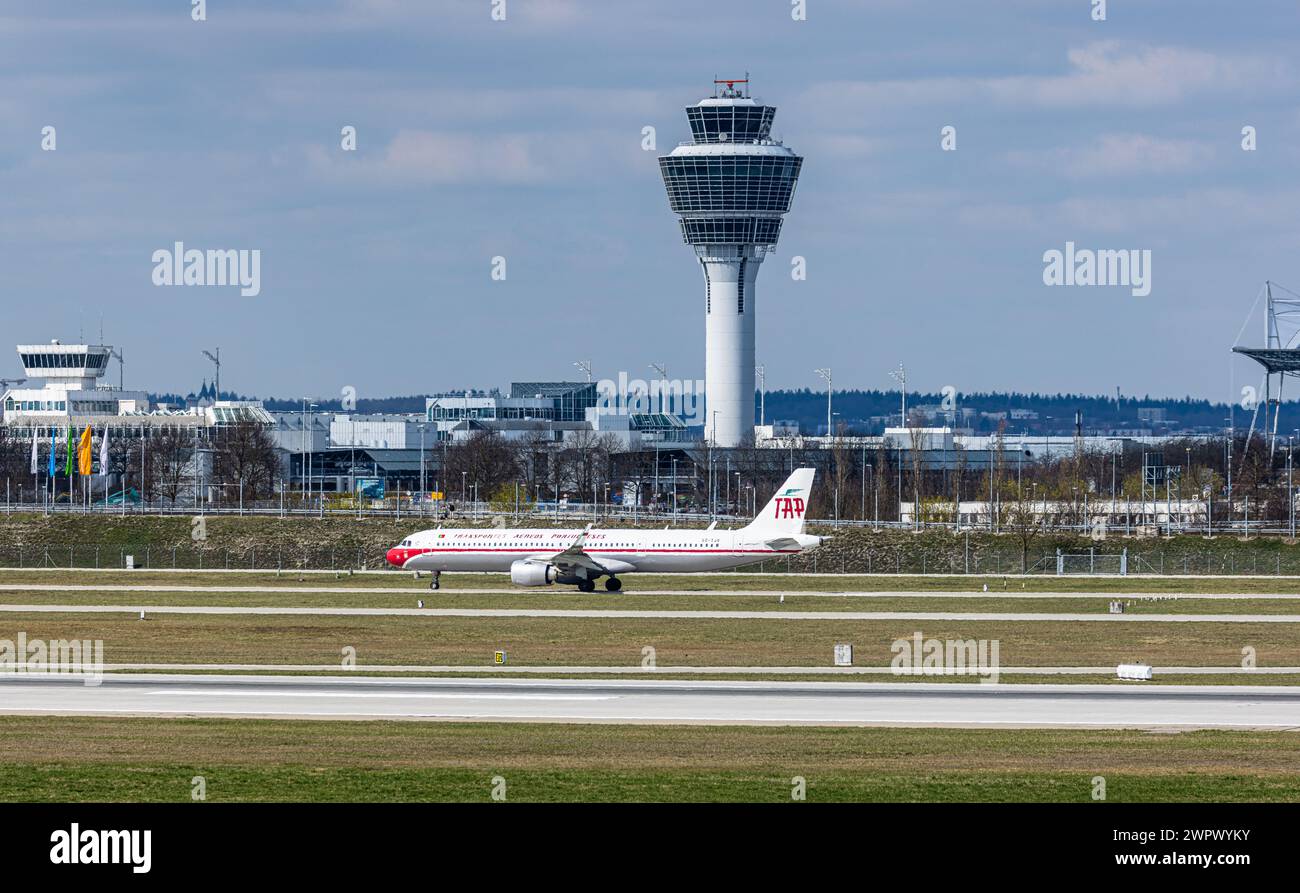 Ein Airbus A321-251NX von TAP Air Portugal rollt auf dem Flughafen ...