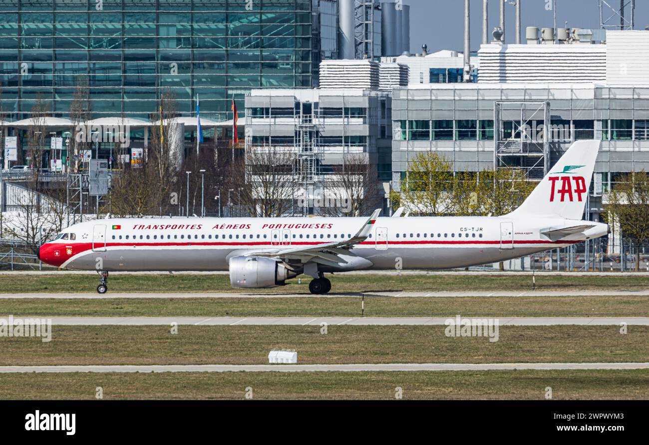 Ein Airbus A321-251NX von TAP Air Portugal rollt auf dem Flughafen ...