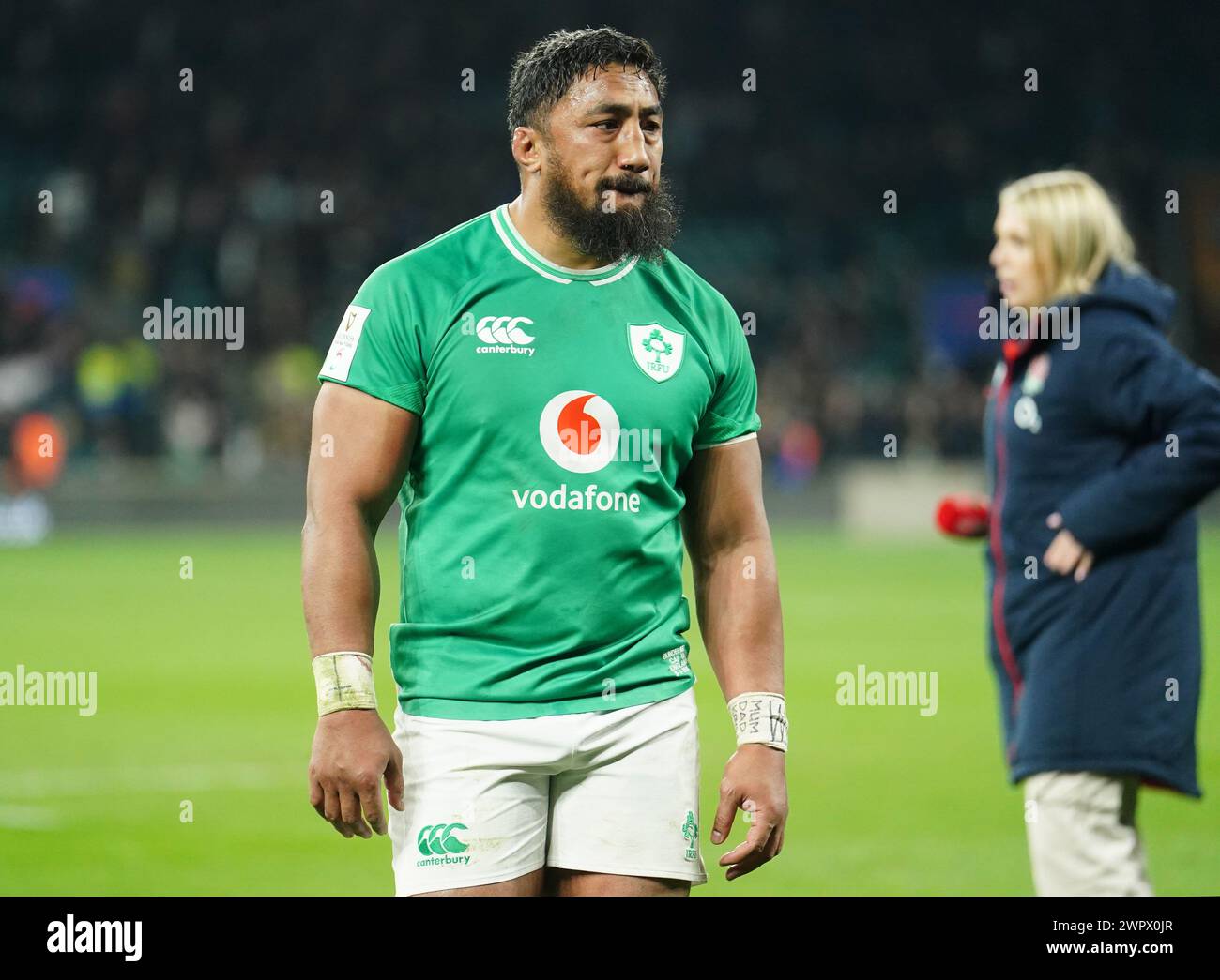 Ireland’s Bundee Aki shows his dejection after the Guinness Six Nations ...
