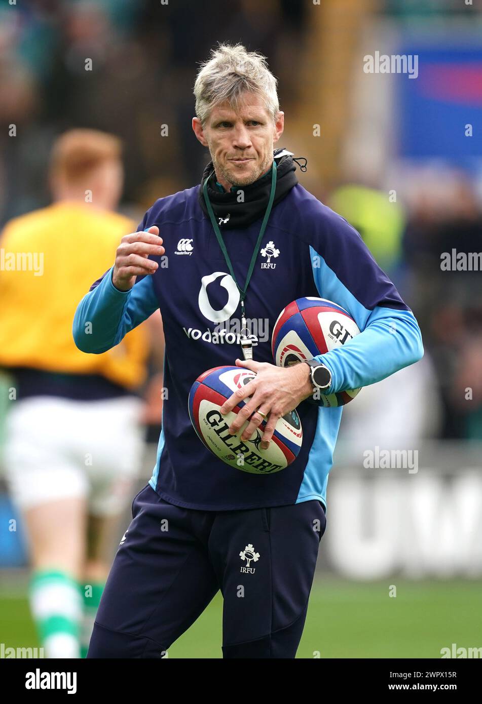 Ireland Defence Coach Simon Easterby before the Guinness Six Nations ...