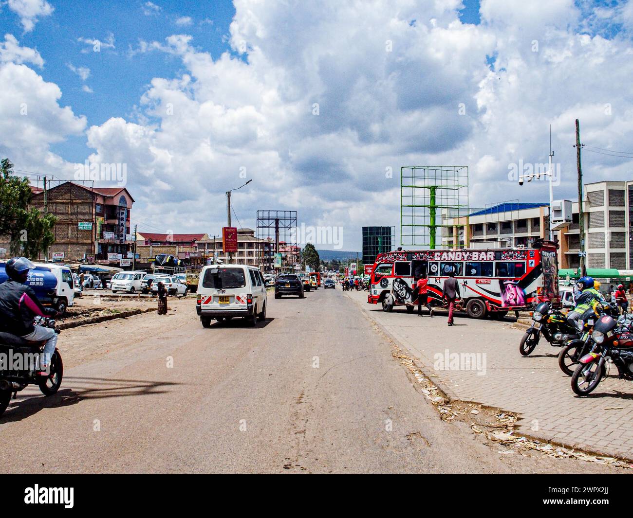 Nairobi, Nairobi, Kenya. 7th Mar, 2024. A matatu turns into traffic in ...