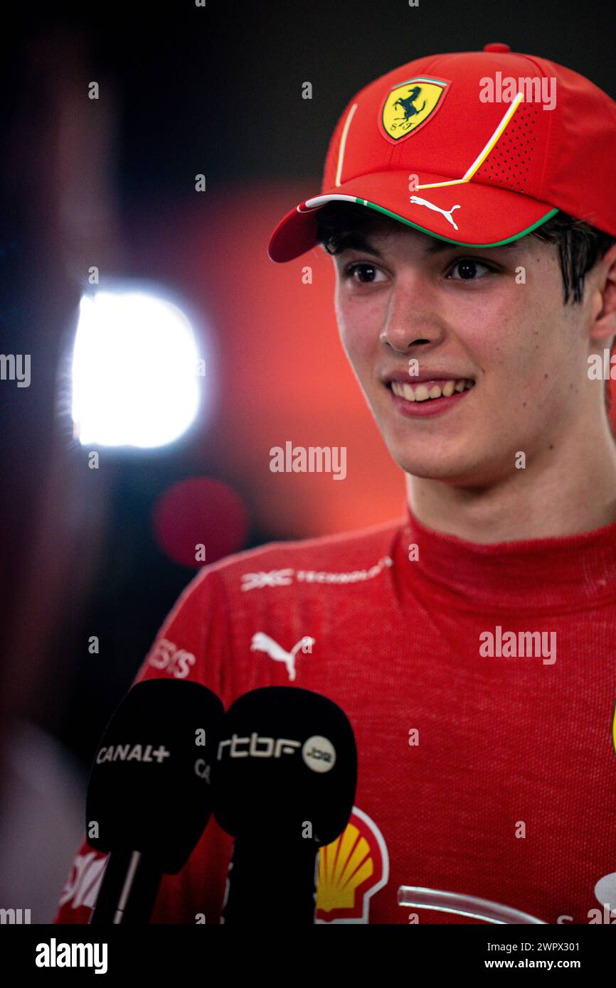 March 9, 2024, Jeddah, Saudi Arabia: British driver OLIVER BEARMAN (Scuderia Ferrari) is seen ...