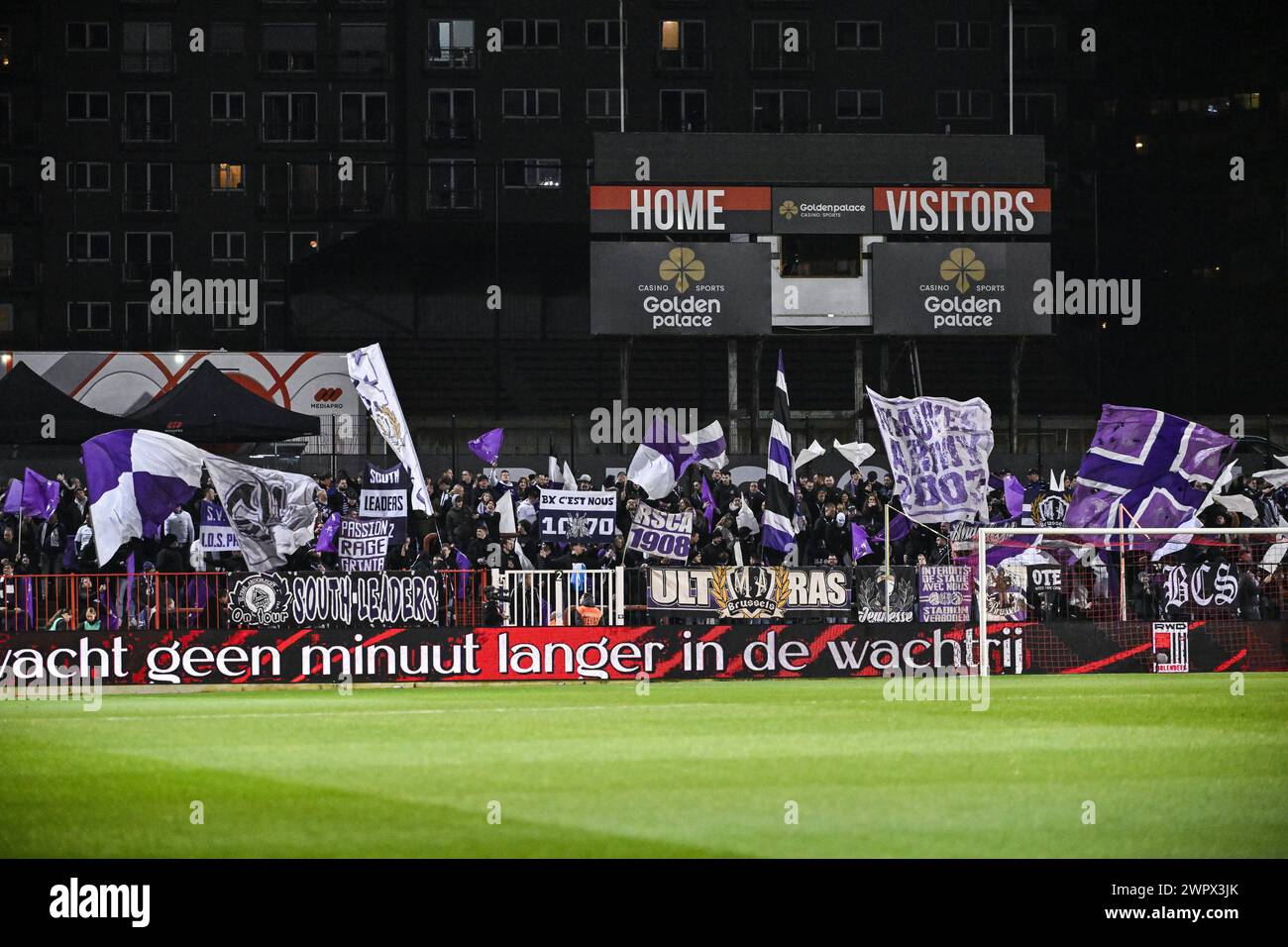 Brussels, Belgium. 09th Mar, 2024. Anderlecht's supporters pictured ...