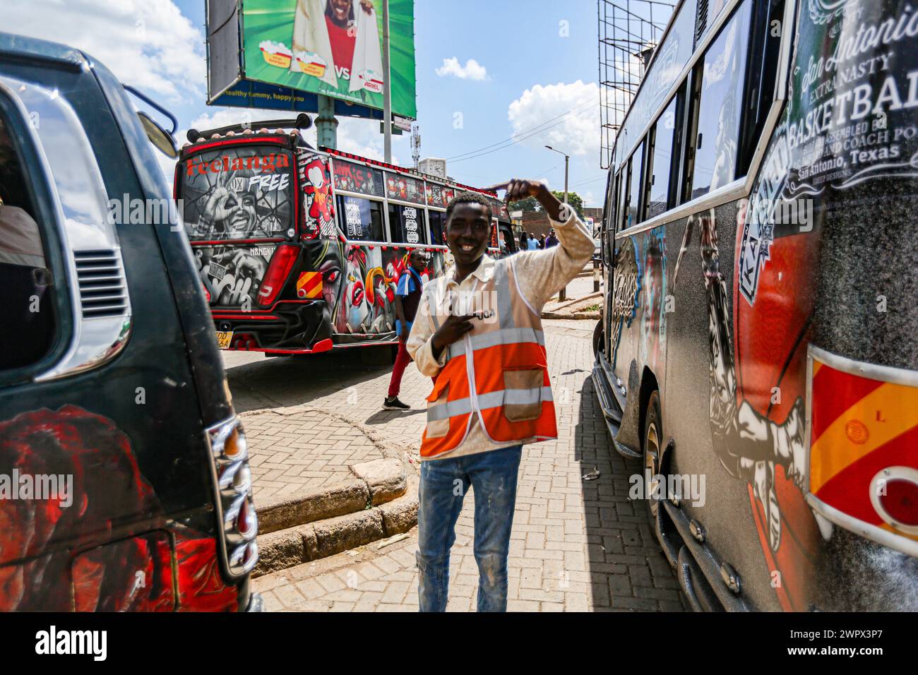 Nairobi, Nairobi, Kenya. 9th Mar, 2024. A man gestures as he walks ...