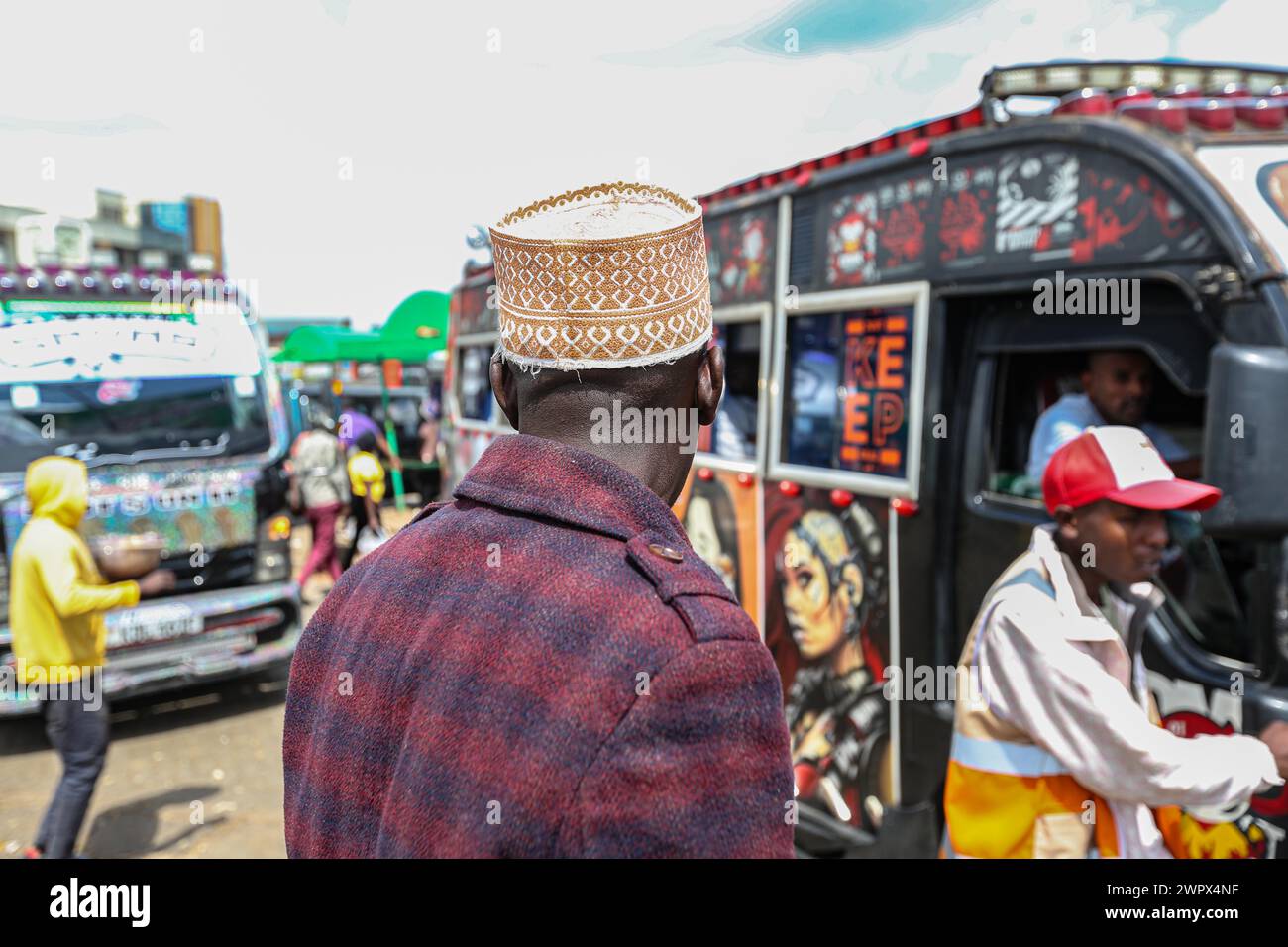 Nairobi, Nairobi, Kenya. 9th Mar, 2024. A man looks outward, at a row ...