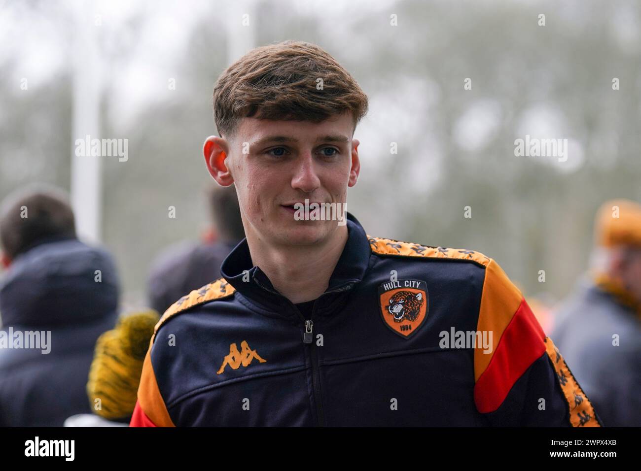 Hull, UK. 09th Mar, 2024. Hull City midfielder Tyler Morton (15) during ...