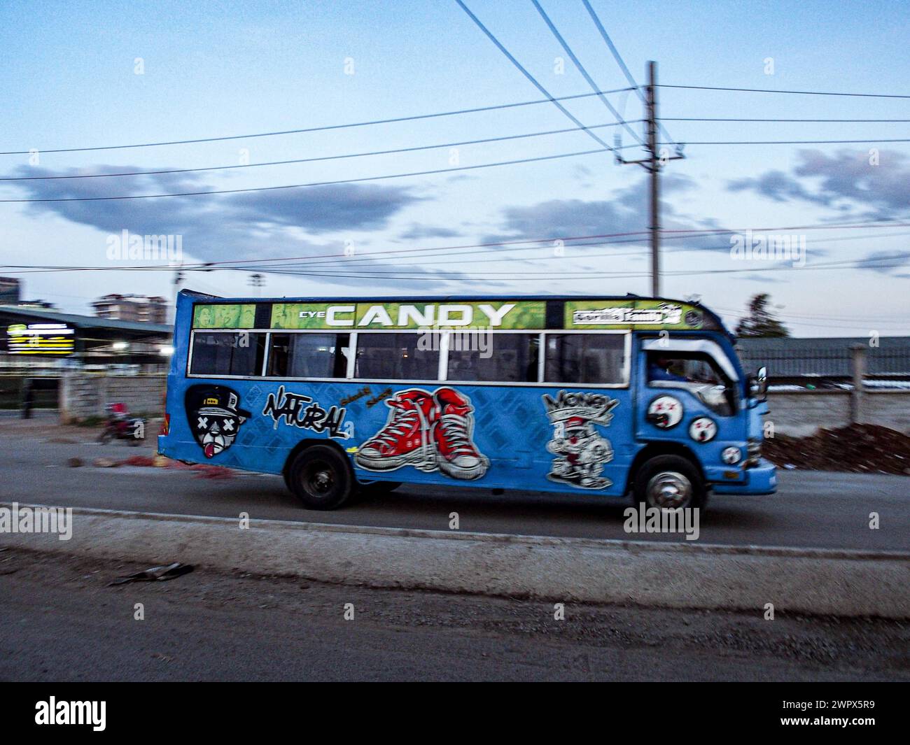 Nairobi, Nairobi, Kenya. 9th Mar, 2024. A matatu named Candy on the ...