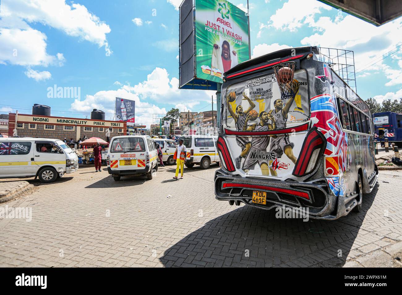 Nairobi, Nairobi, Kenya. 9th Mar, 2024. The back detail of a matatu ...