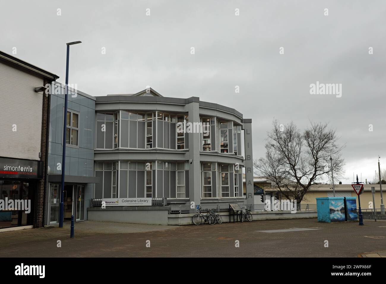 1960s style public library at Coleraine in Northern Ireland Stock Photo ...