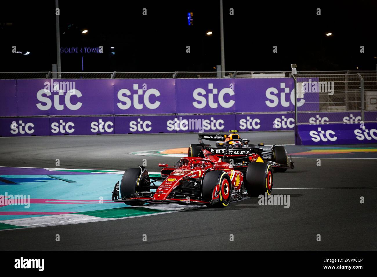 Jeddah, Arabie Saoudite. 09th Mar, 2024. 16 LECLERC Charles (mco), Scuderia Ferrari SF-24 ...