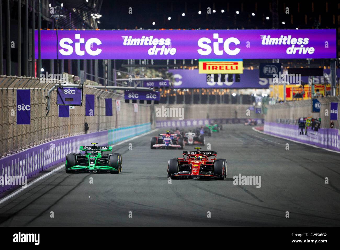 Jeddah, Arabie Saoudite. 09th Mar, 2024. 38 BEARMAN Oliver (gbr), Scuderia Ferrari SF-24 and 24 ...