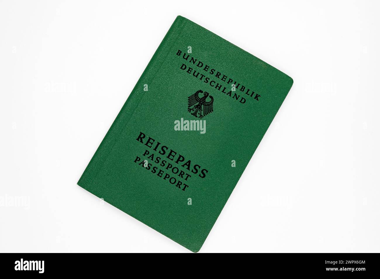1973 German Passport on white background Stock Photo - Alamy