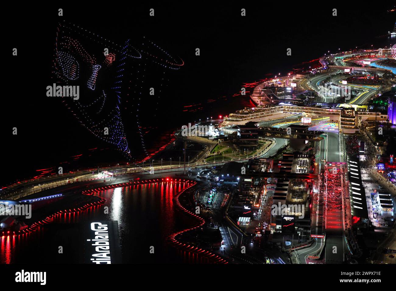 Jeddah, Saudi Arabia. 09th Mar, 2024. The grid before the start of the ...