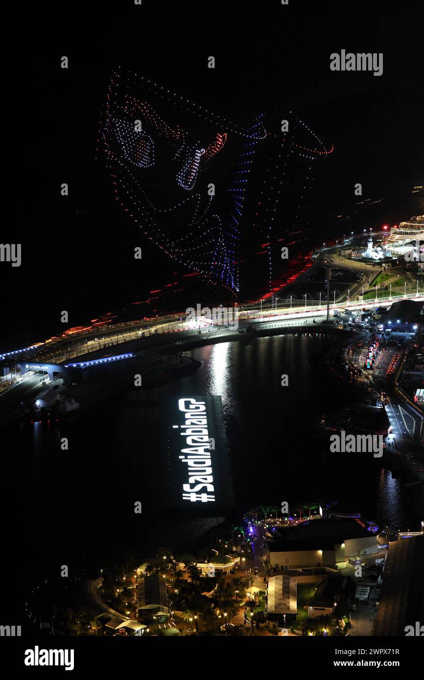 Jeddah, Saudi Arabia. 09th Mar, 2024. Circuit atmosphere - drone ...