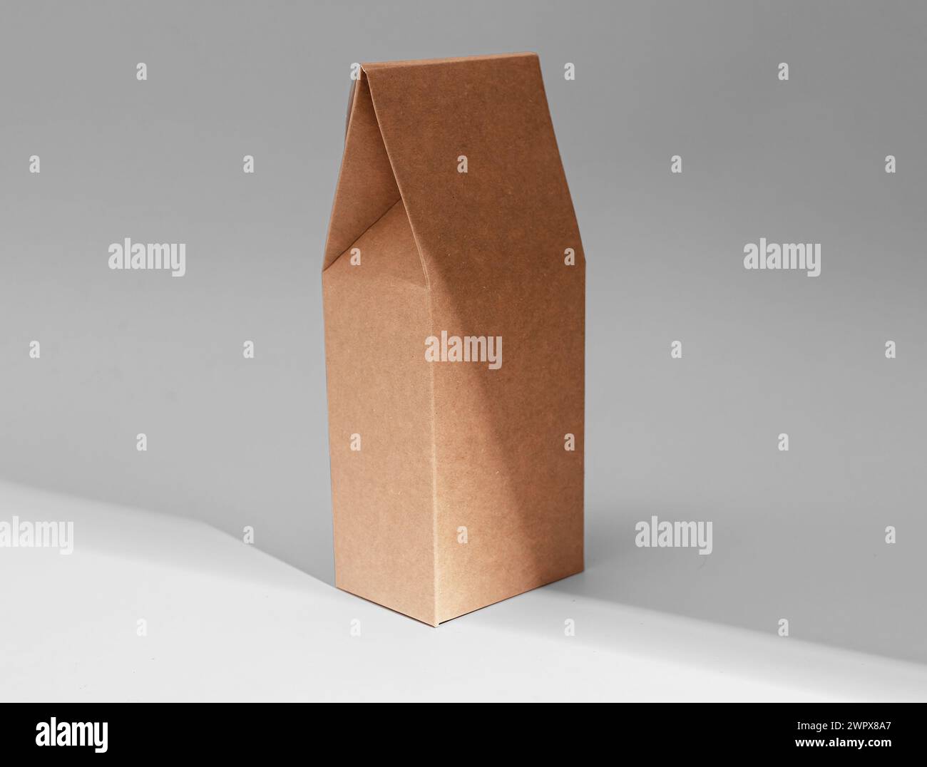 Brown kraft tall product package, box. Carton packing mockup Stock ...