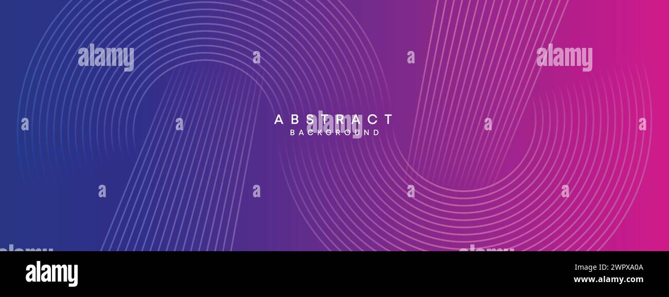 Abstract Blue-purple gradient waving circles lines Technology web ...