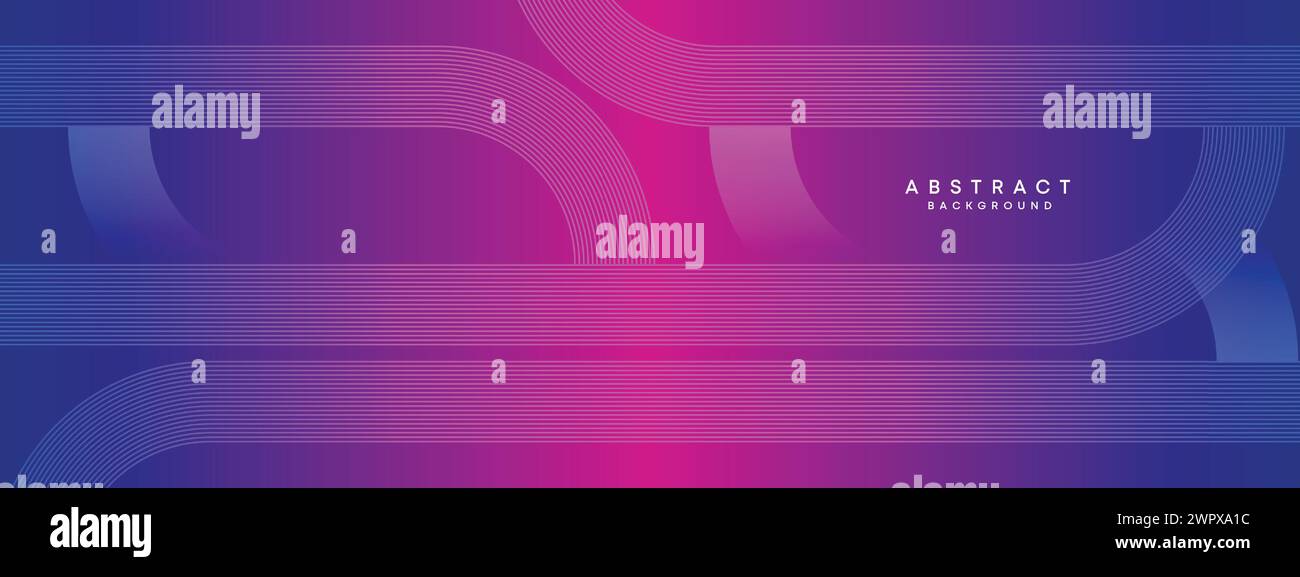 Abstract Blue-purple gradient waving circles lines Technology web ...