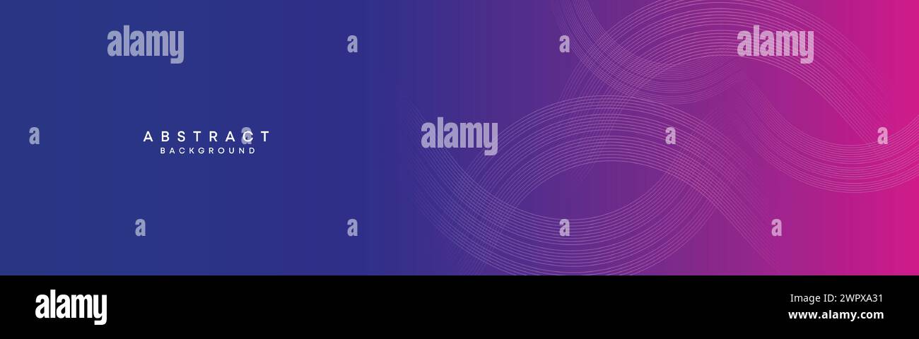 Abstract Blue-purple gradient waving circles lines Technology web ...