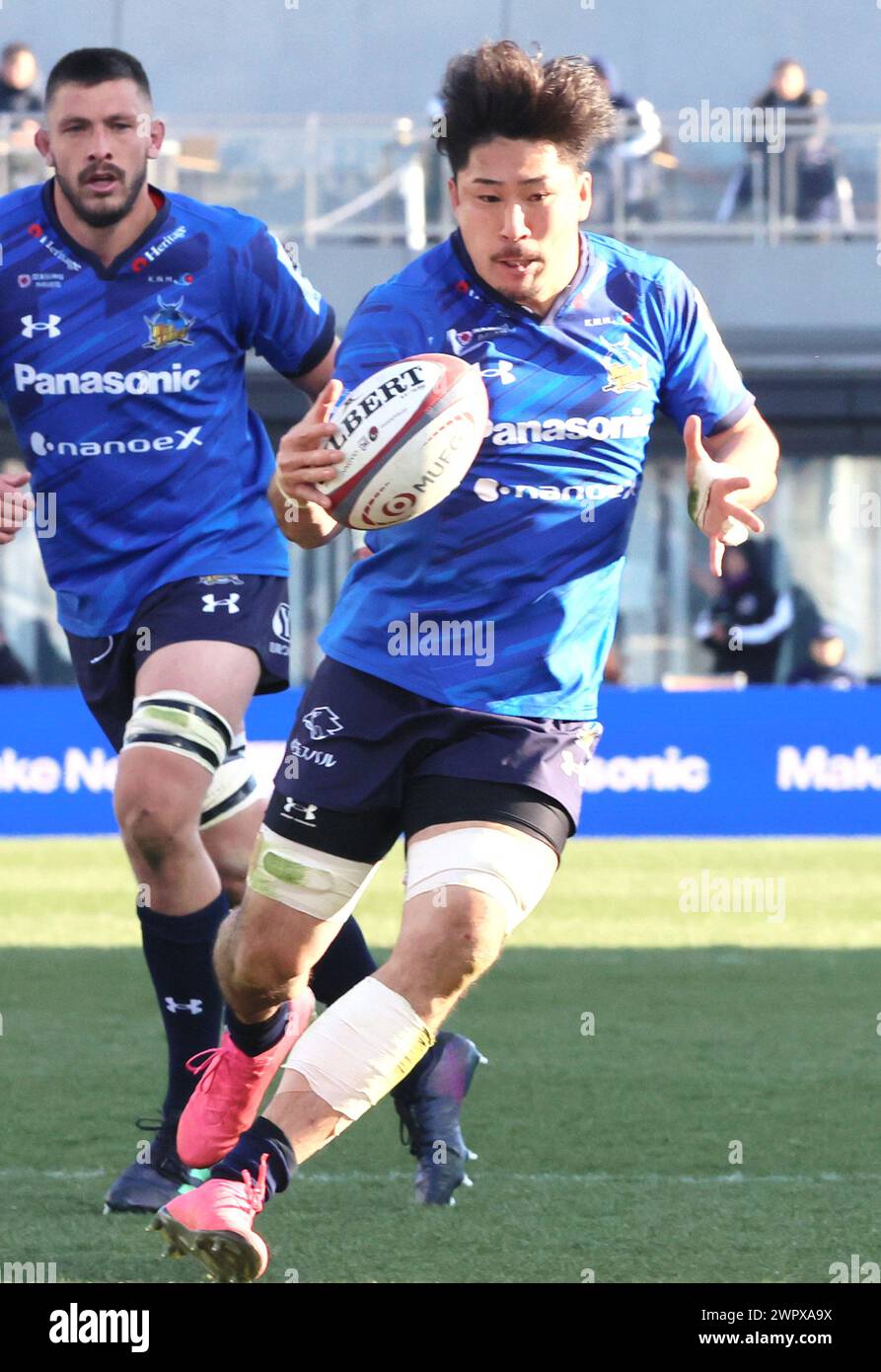 March 9, 2024, Kumagaya, Japan - Saitama Panasonic Wild Knights flanker ...