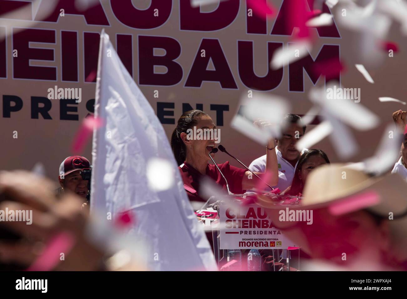Morelia, Mexico. 09th Mar, 2024. Dra. Claudia Sheinbaum during her ...