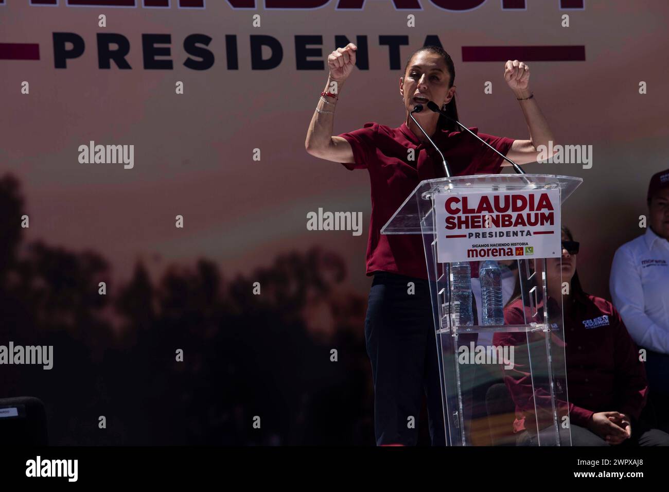 Morelia, Mexico. 09th Mar, 2024. Dra. Claudia Sheinbaum during her ...