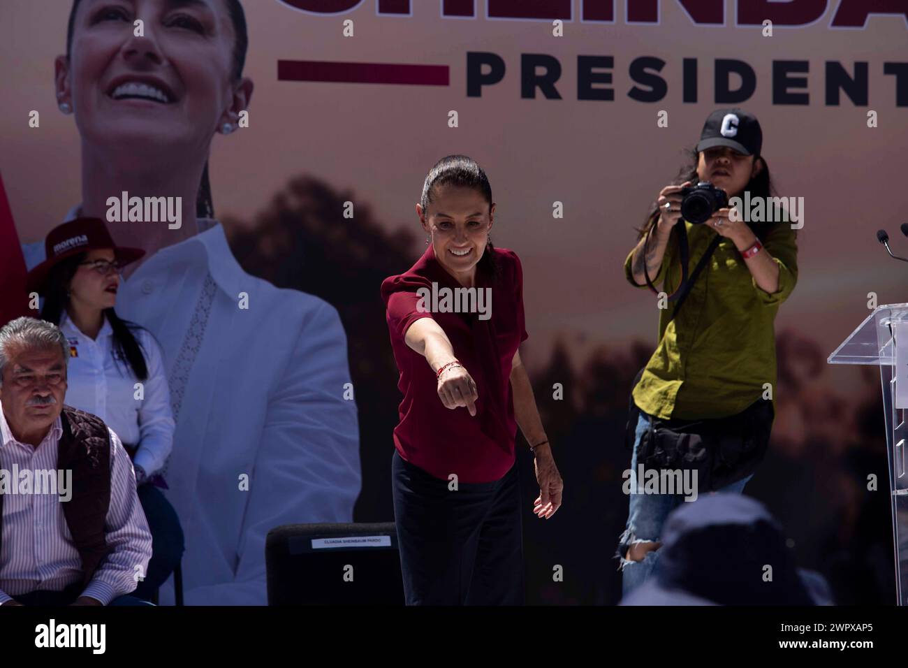 Morelia, Mexico. 09th Mar, 2024. Dra. Claudia Sheinbaum during her ...