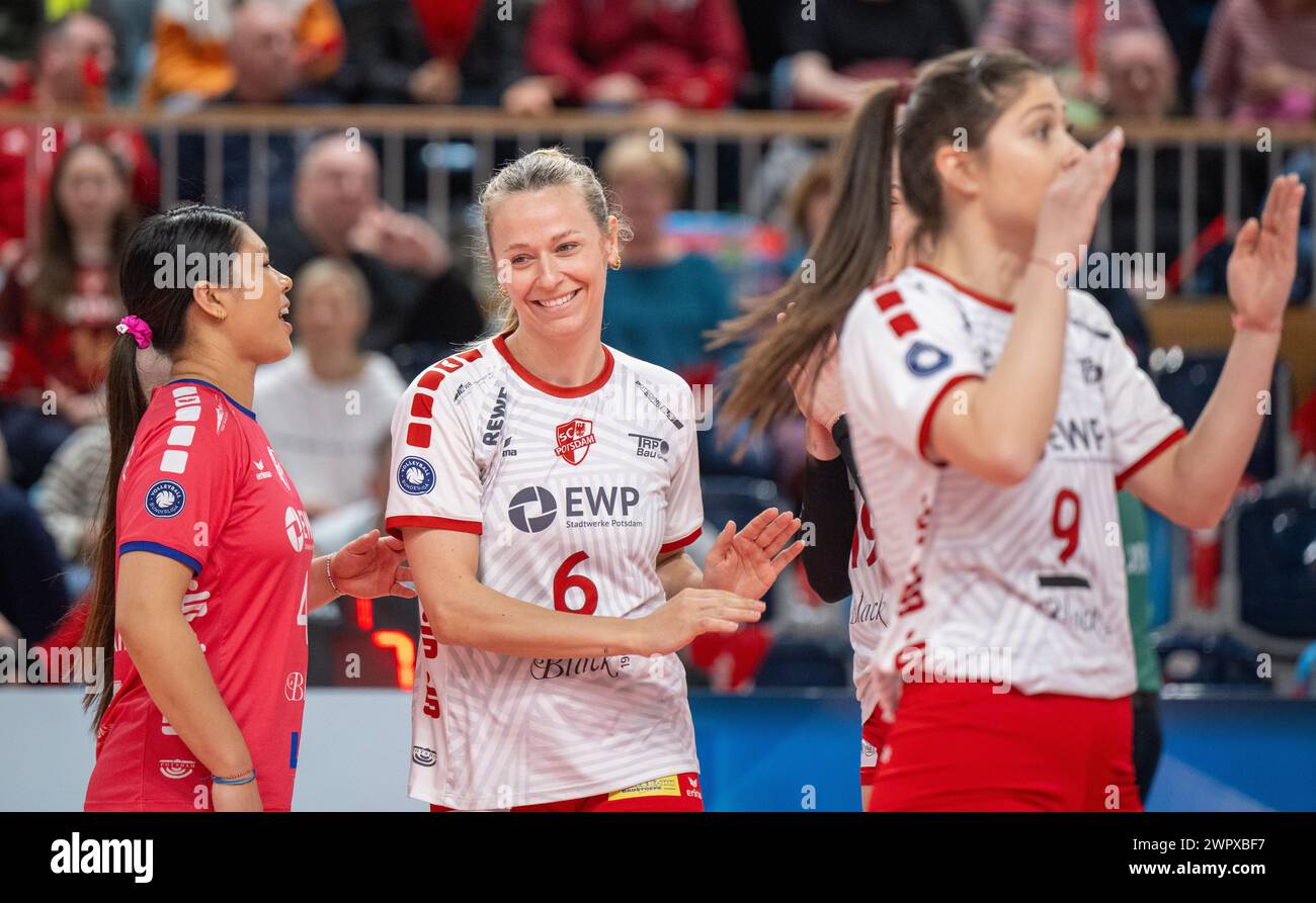 Potsdam, Germany. 09th Mar, 2024. Volleyball, Women: Bundesliga, SC ...