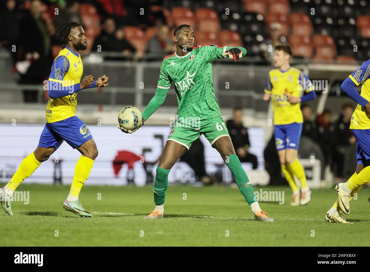 Seraing, Belgium. 09th Mar, 2024. Seraing's Pape Mamadou Sy pictured in ...