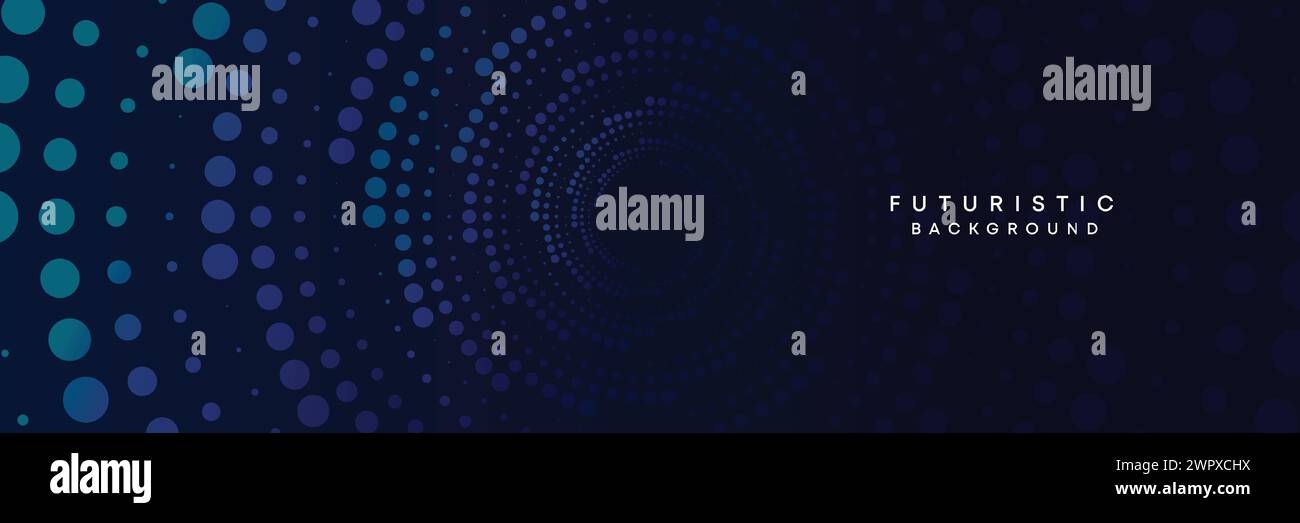 Dark blue digital technology banner gradient web background. Blue ...