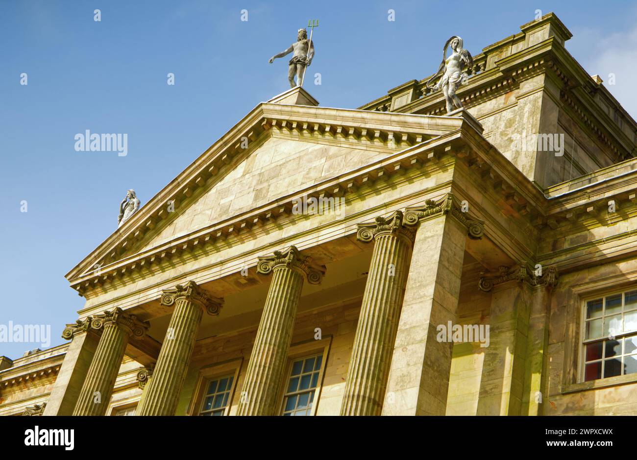 Lyme Park, Elizabethan 16th century mansion of baroque and Palladian ...