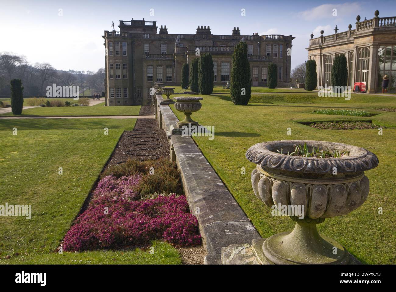 Lyme Park, Elizabethan 16th century mansion of baroque and Palladian ...