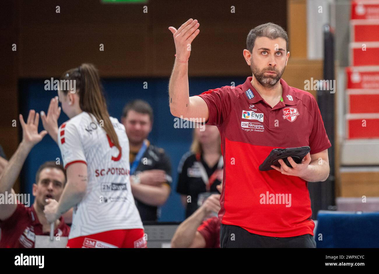 Potsdam, Germany. 09th Mar, 2024. Volleyball, Women: Bundesliga, SC ...