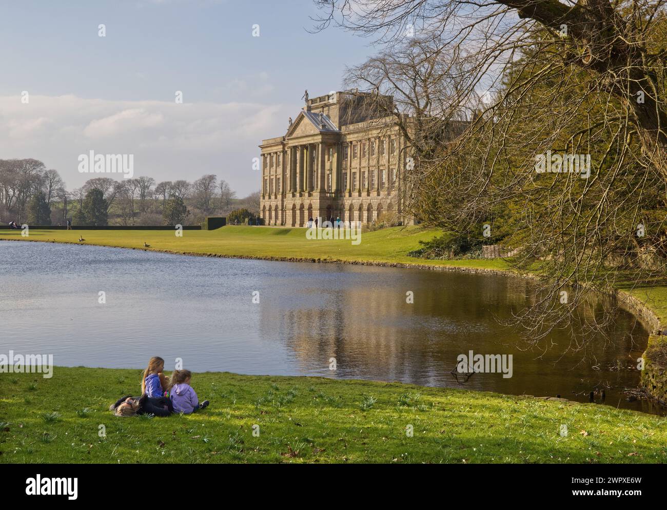 Lyme Park, Elizabethan 16th century mansion of baroque and Palladian ...